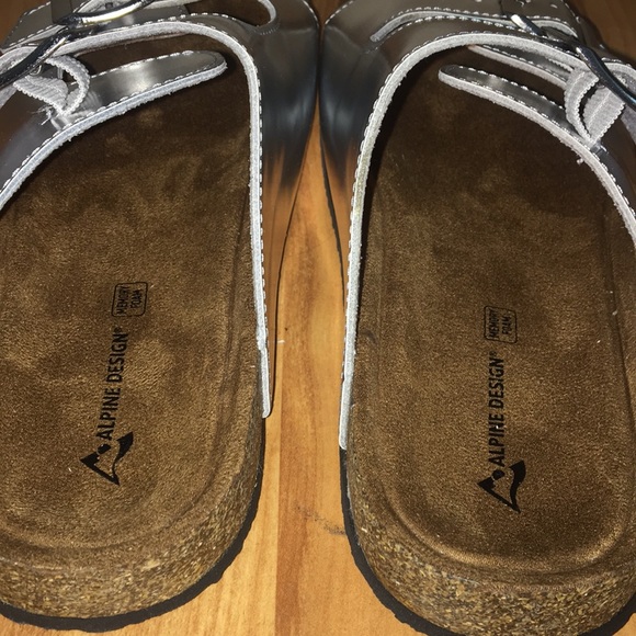 Alpine Design | Shoes | Alpine Design Leather Silver Birkenstock ...